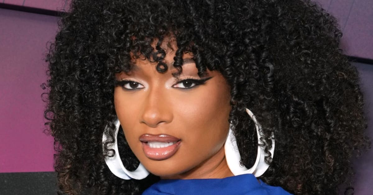 Megan Thee Stallion Rocks Bright Floral Cut-Out Halter Swimsuit With ...