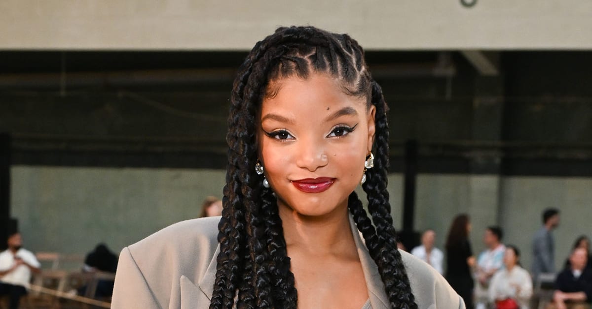 Halle Bailey’s Massive Green Fur Coat and Latex Boot Combo Is a Lesson ...