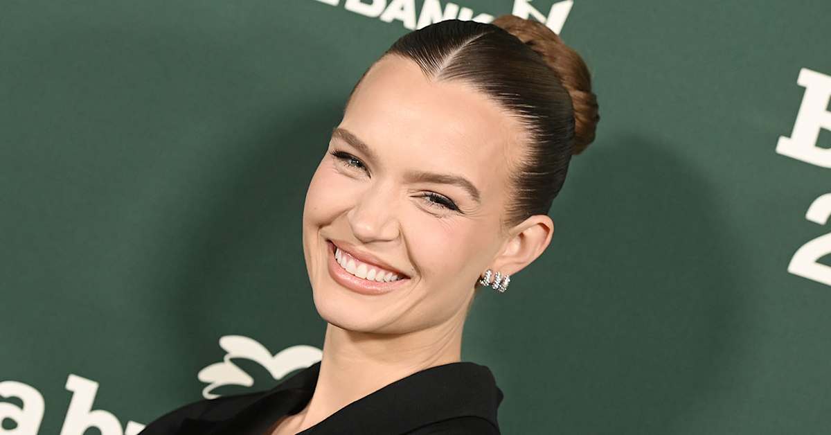 Josephine Skriver Paired Dad Sneakers, Leggings With Wool Coat for the ...